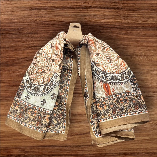 brown and red tapistry wild rag – The Wild Huckleberry